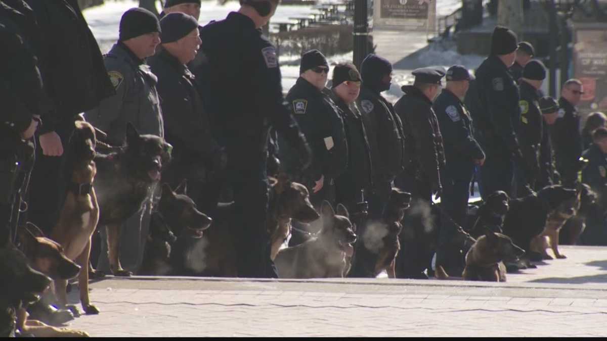 Photos: Funeral procession for K-9 Officer Rocco