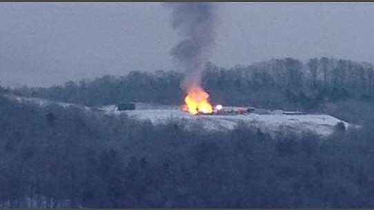 Photos: Gas well explosion, fire in Greene County
