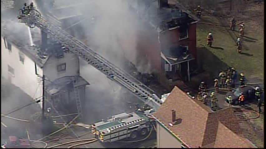 Photos: 2 homes catch fire in North Huntingdon