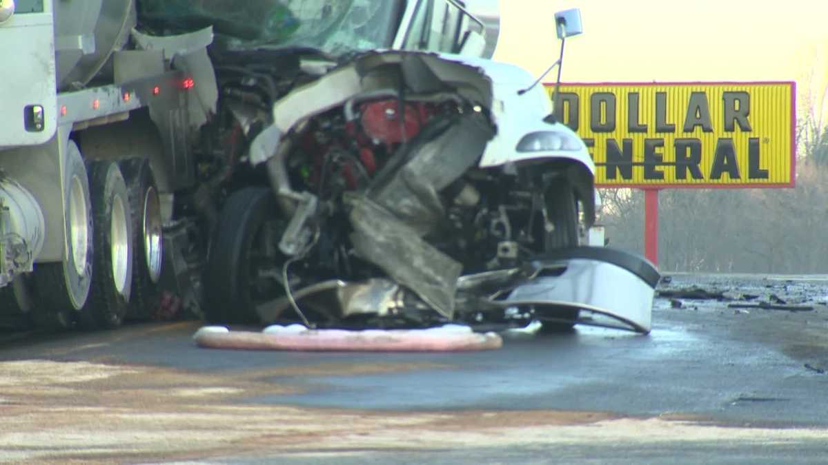 Photos: Tanker trucks spill diesel fracking water