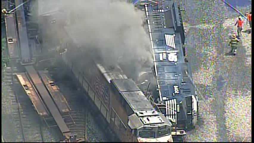 Photos: Train derailment, fire in Sewickley