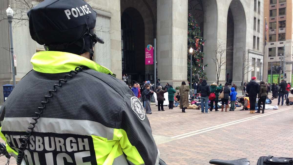 Photos: 'Die-in' chokehold protest in downtown Pittsburgh