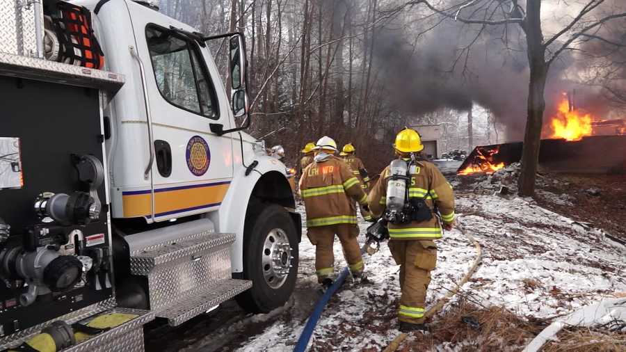Photos: Plum house fire and collapse