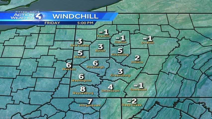 Winter weather watch: Hour-by-hour wind chill models