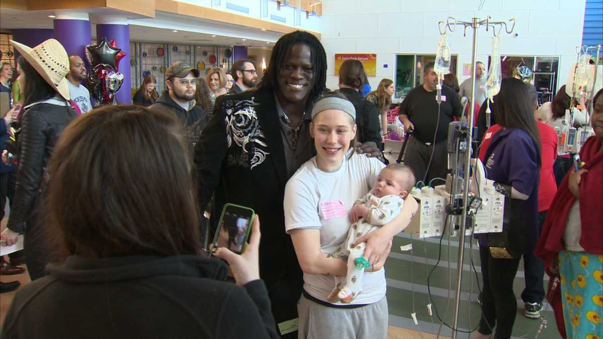 Photos: WWE wrestlers visit patients at Children's Hospital of Pittsburgh