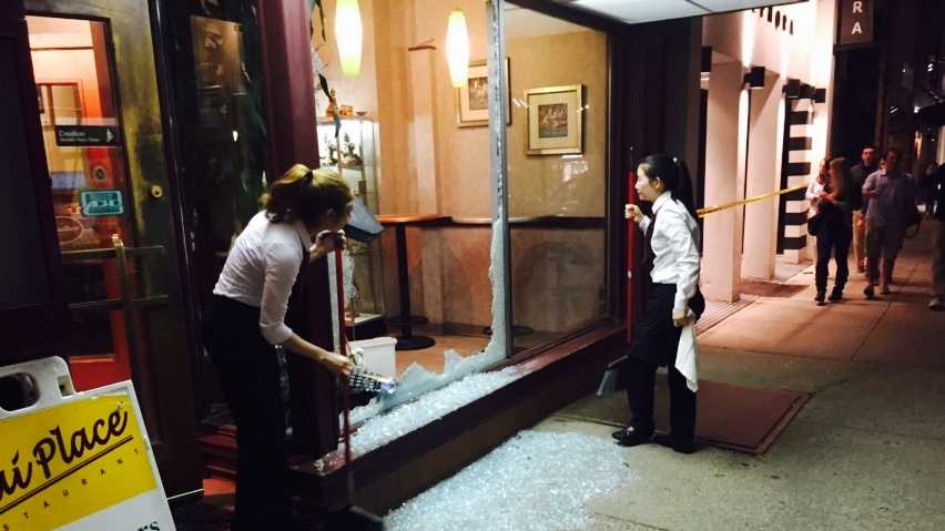 Photos: Windows smashed, storefronts damaged by Shadyside vandals