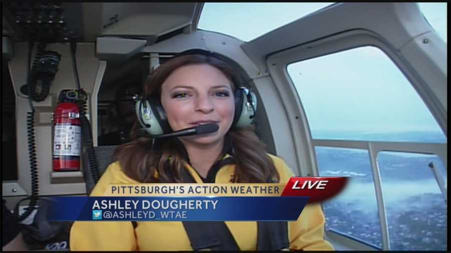 Meteorologist Ashley Dougherty reports from Sky 4