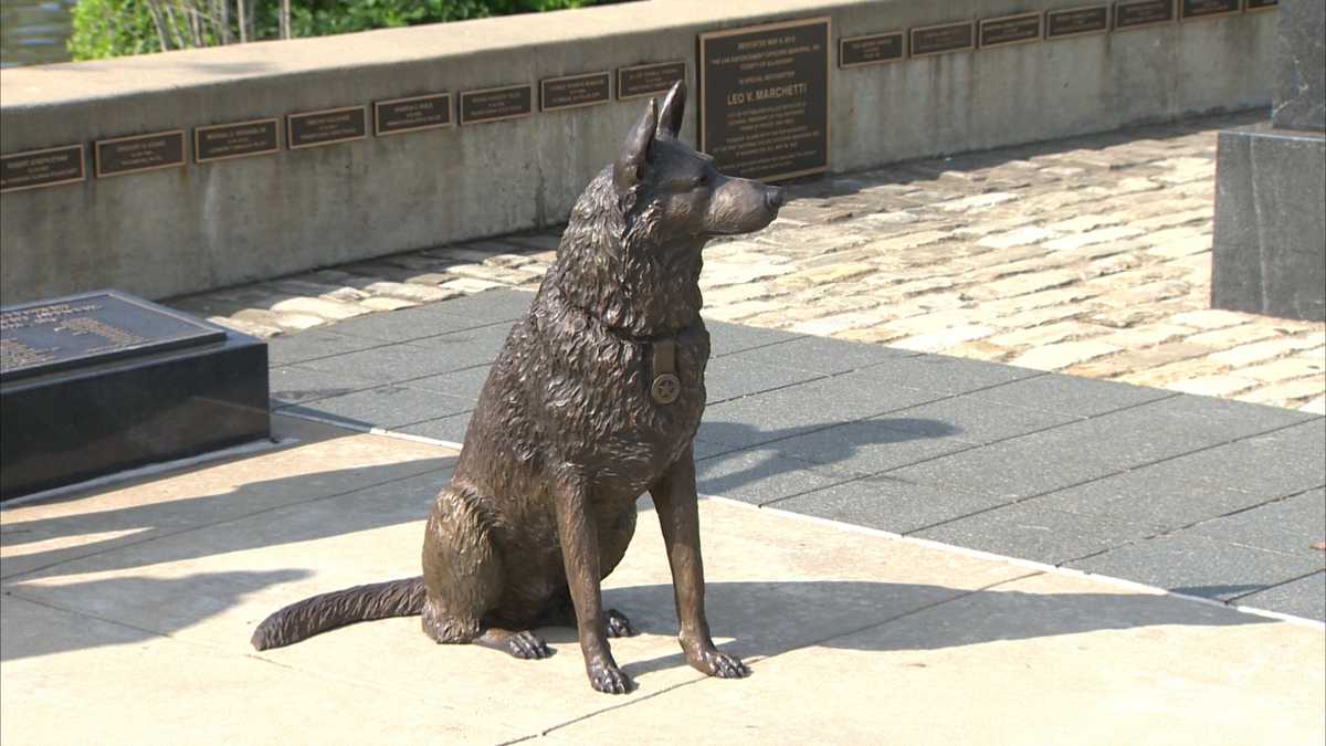Statue of Pittsburgh police K-9 Rocco unveiled