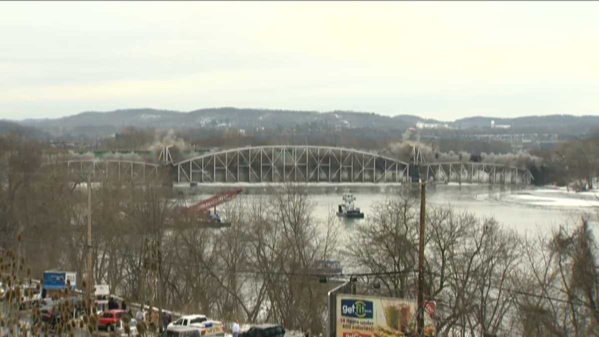 In photos: Blast brings down Hulton Bridge