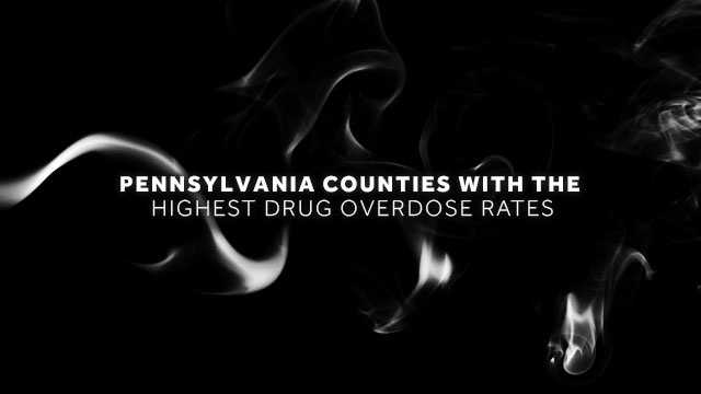PA Counties with the highest drug overdose rates