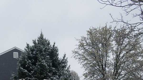 Photos: Region sees spring snow showers