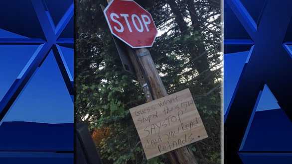 Man posts offensive sign to get others to slow down