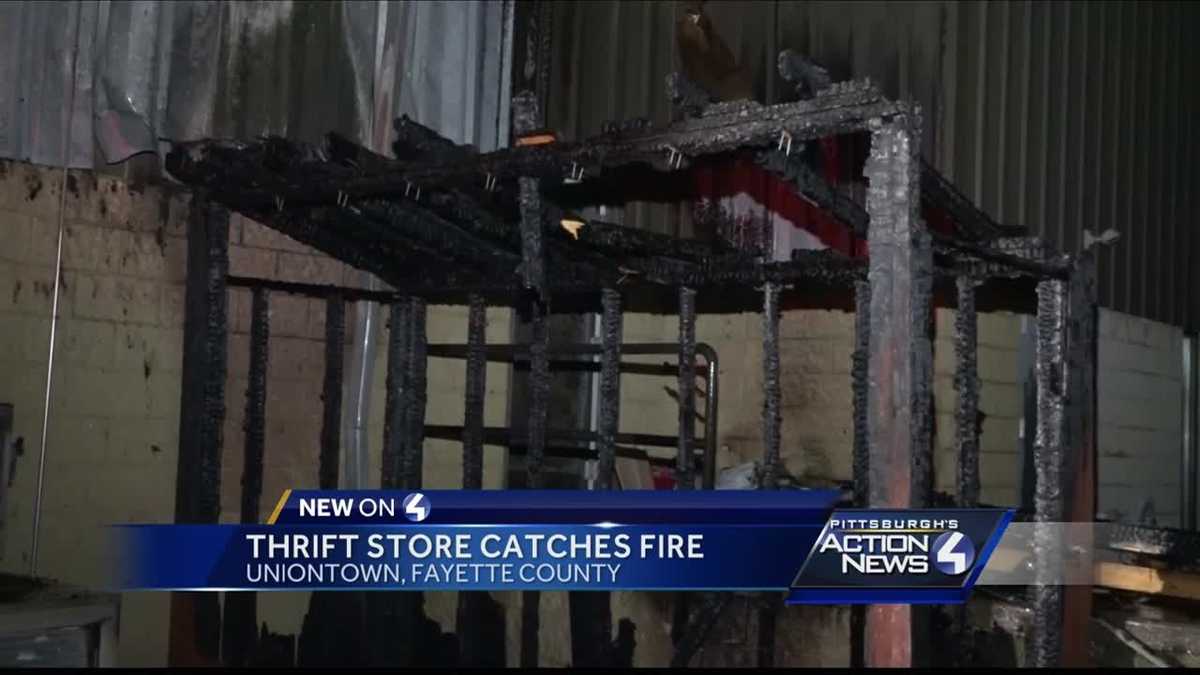 Thrift store damaged by fire in Uniontown