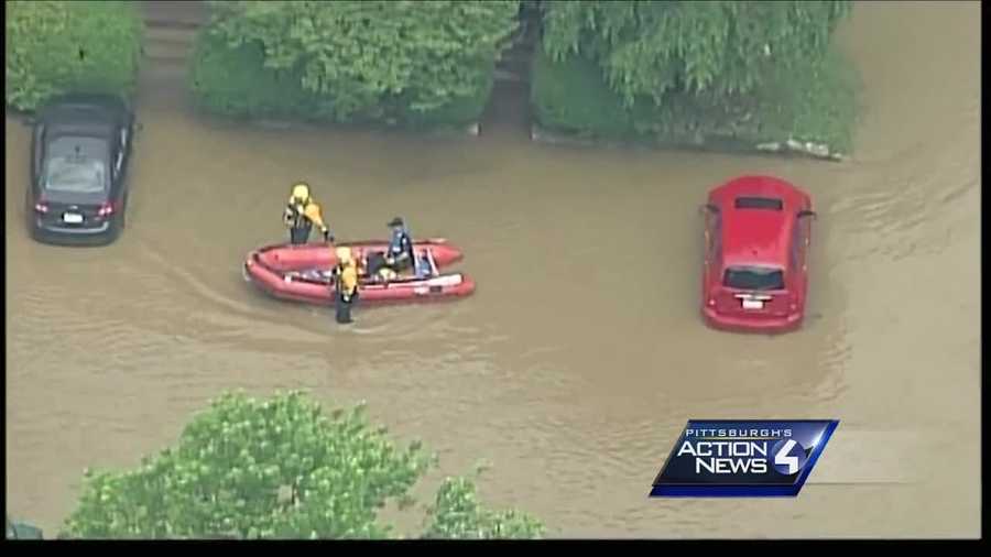 Flash Flooding Leaves Parts Of Ligonier Underwater Prompting Boat Rescues