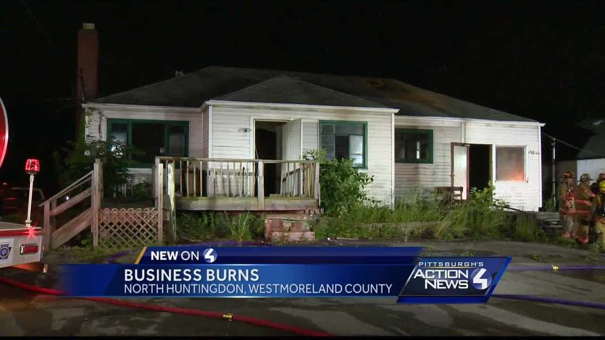Fire tears through building in North Huntingdon