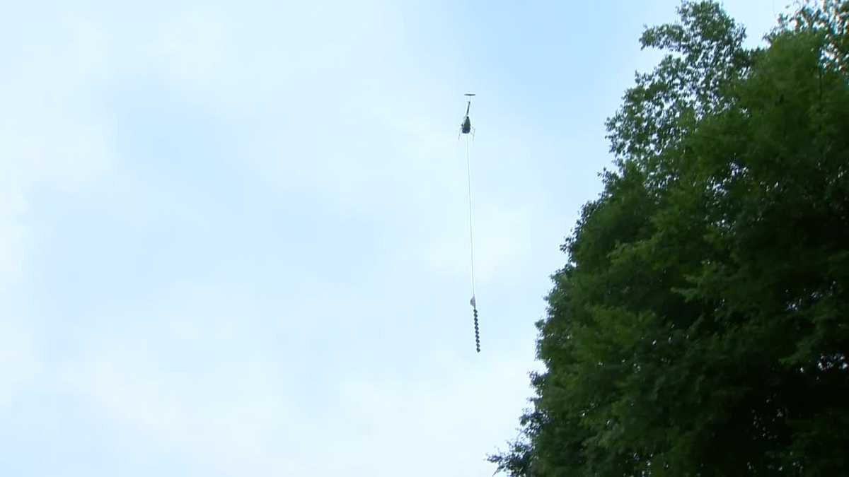 Aerial saw flies through Western Pa. cutting trees from above