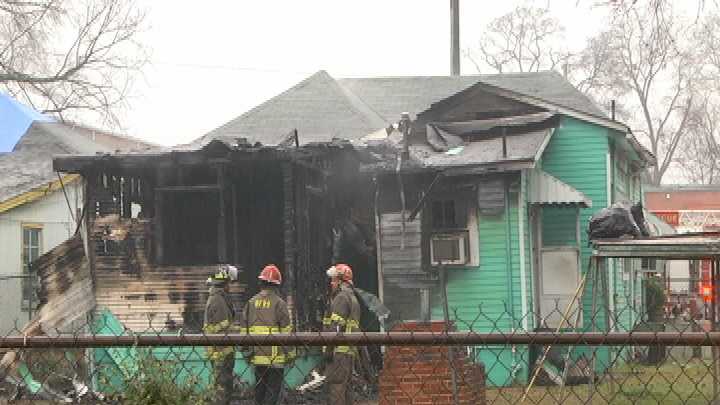 Man injured while escaping house fire
