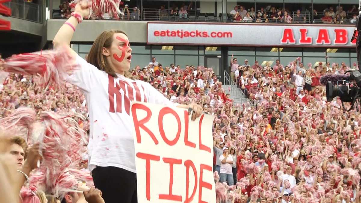The face of the Bama student section
