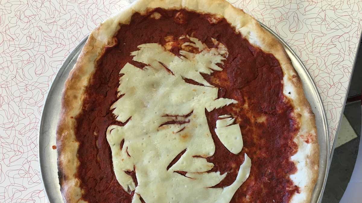 Donald Trump pizza portrait