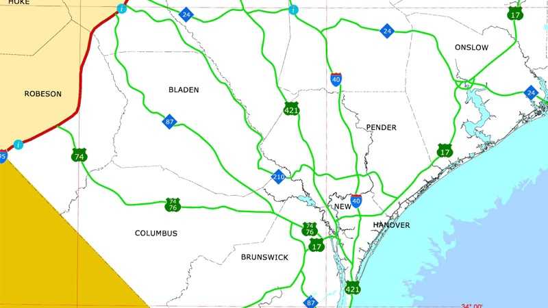 North Carolina DOT Hurricane Evacuation Routes