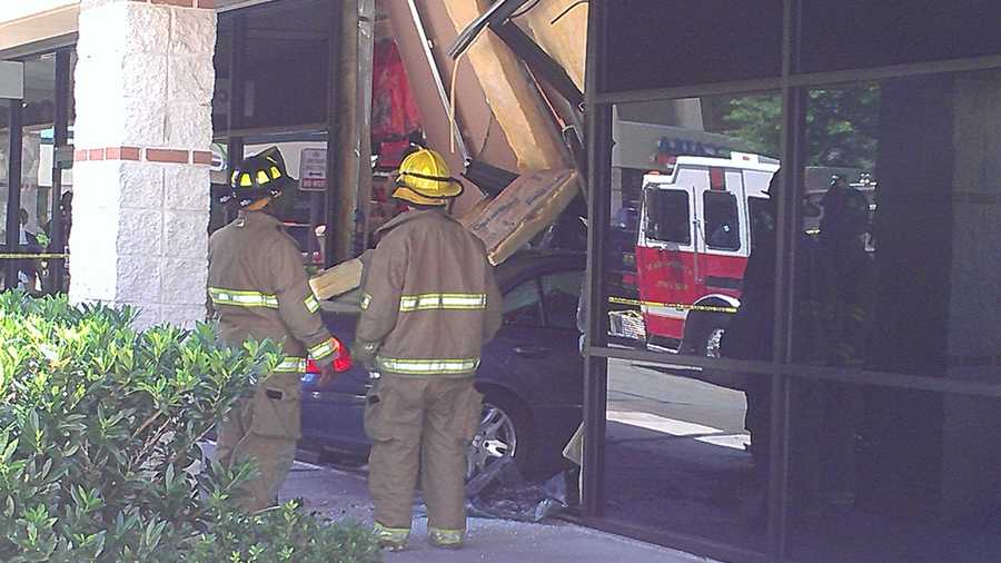 Car crashes into store near Hanes Mall