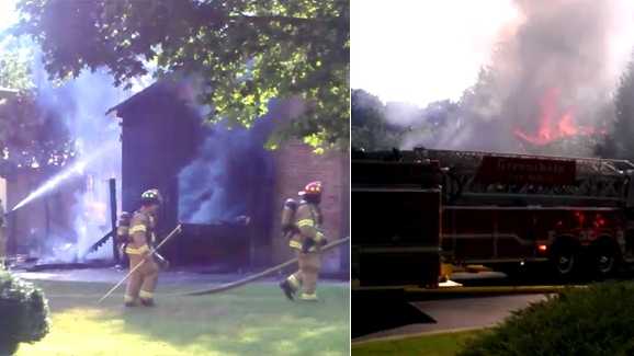 Fleming Road reopens after house fire