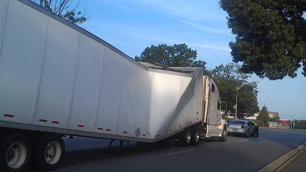 Images: Tractor-trailer 'collapse' in Winston-Salem
