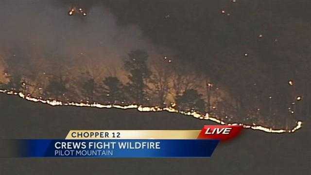 One Year Ago: Pilot Mountain fire images