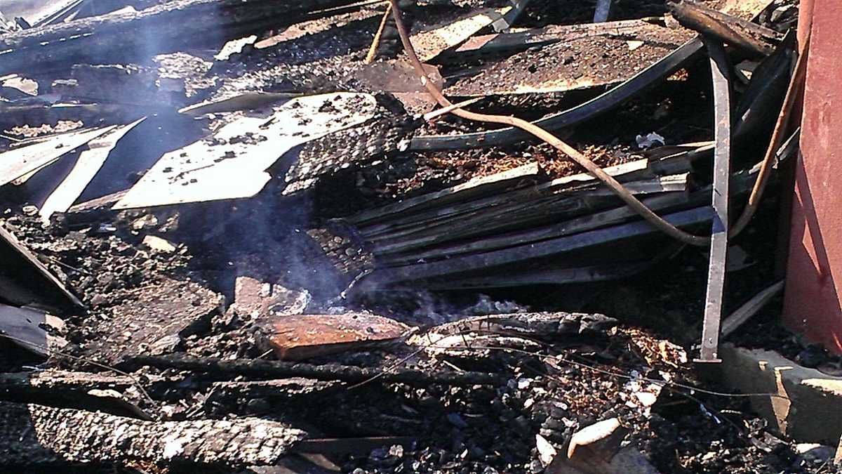 Images: Lightning strike destroys Virginia barn