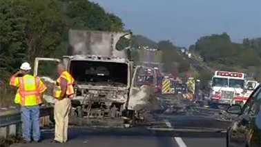 3 dead in fiery I-81 crash in SW Va.