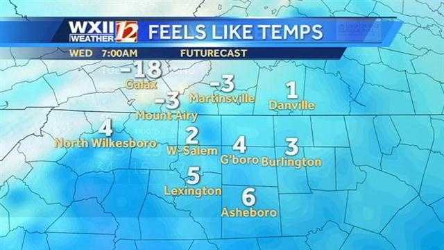 Images: Tuesday snow futurecast