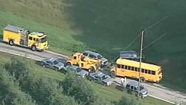 15 students taken to hospital in NC school bus crash
