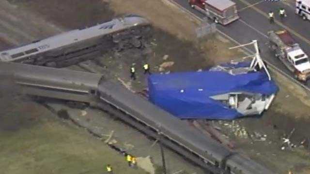 Dozens hurt after Amtrak train, truck collide in NC