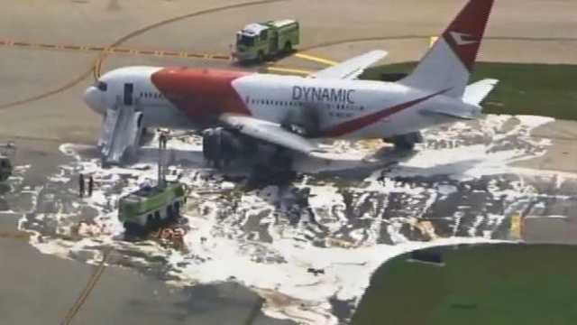 Plane of Triad-based airline catches fire at airport