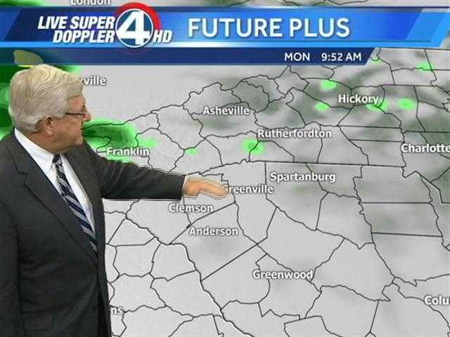 Monday weather forecast graphics