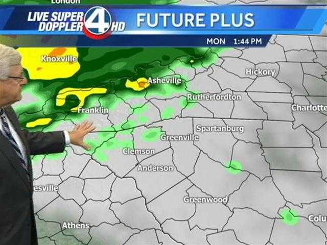 Monday weather forecast graphics
