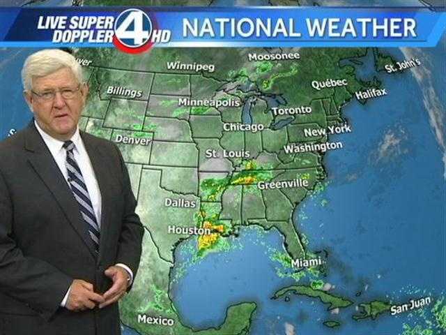 Monday weather forecast graphics