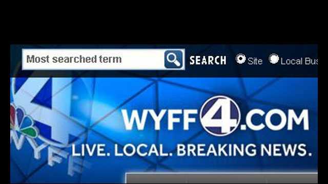 Most searched terms on WYFF4.com in 2012