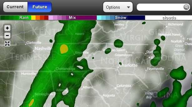 Hour-by-hour radar images