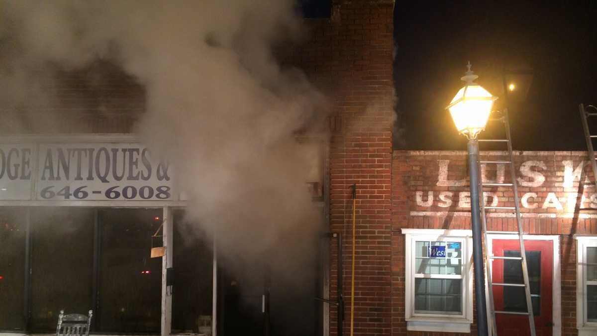 Pictures from scene of antique store fire