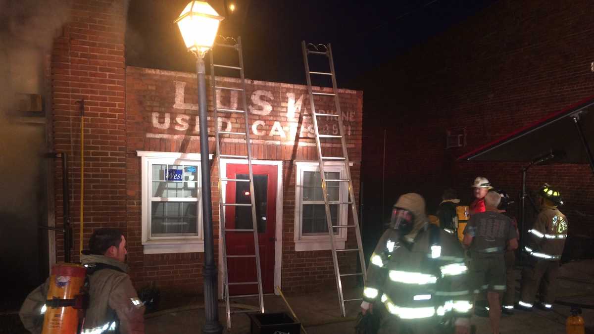 Pictures from scene of antique store fire