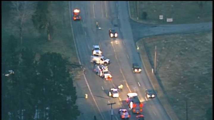 Pictures from Sky 4: Injury accident knocks out power to hundreds