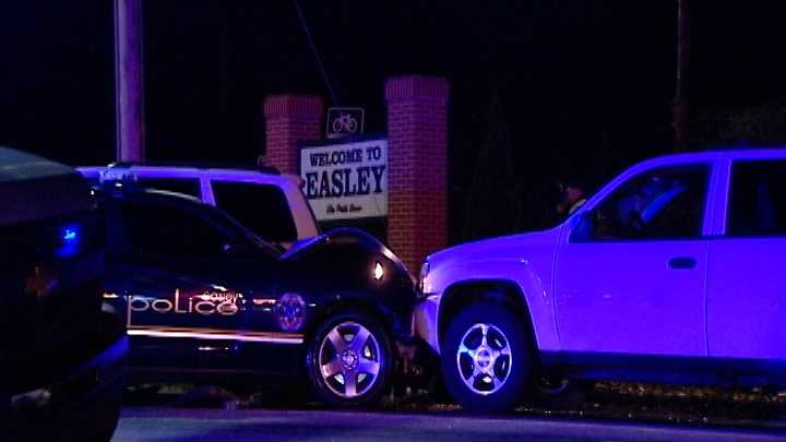 Easley police car involved in crash