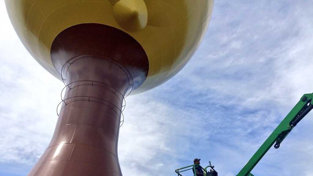 Iconic Upstate water tower getting fruity facelift from Ohio artist