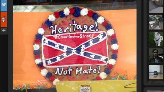Confederate flag cookie cake displayed at Columbia mall