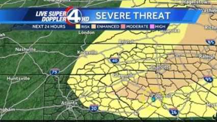 Cold front makes way for potential of severe weather
