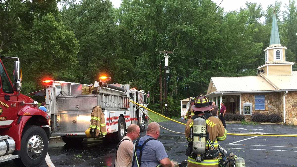 Fire damages upstate church during storms