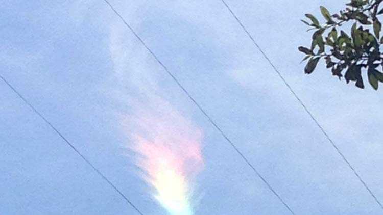 Rare 'fire rainbow' caught on camera