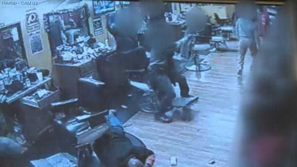 Footage shows dramatic barbershop shootout between suspects, CWP holders