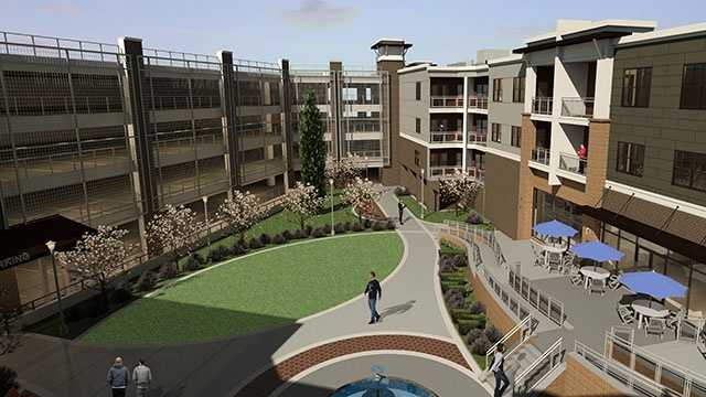 Renderings of Stone and Main Streets Northpointe Center